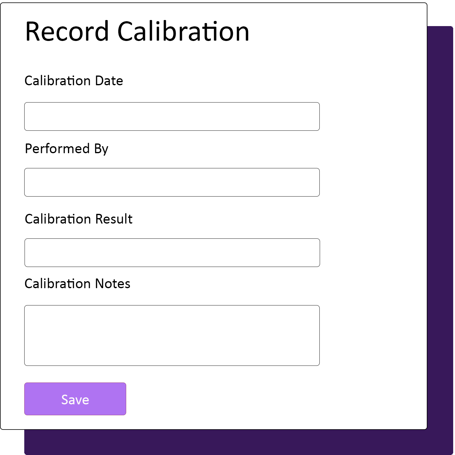Calibration – Simpletrak